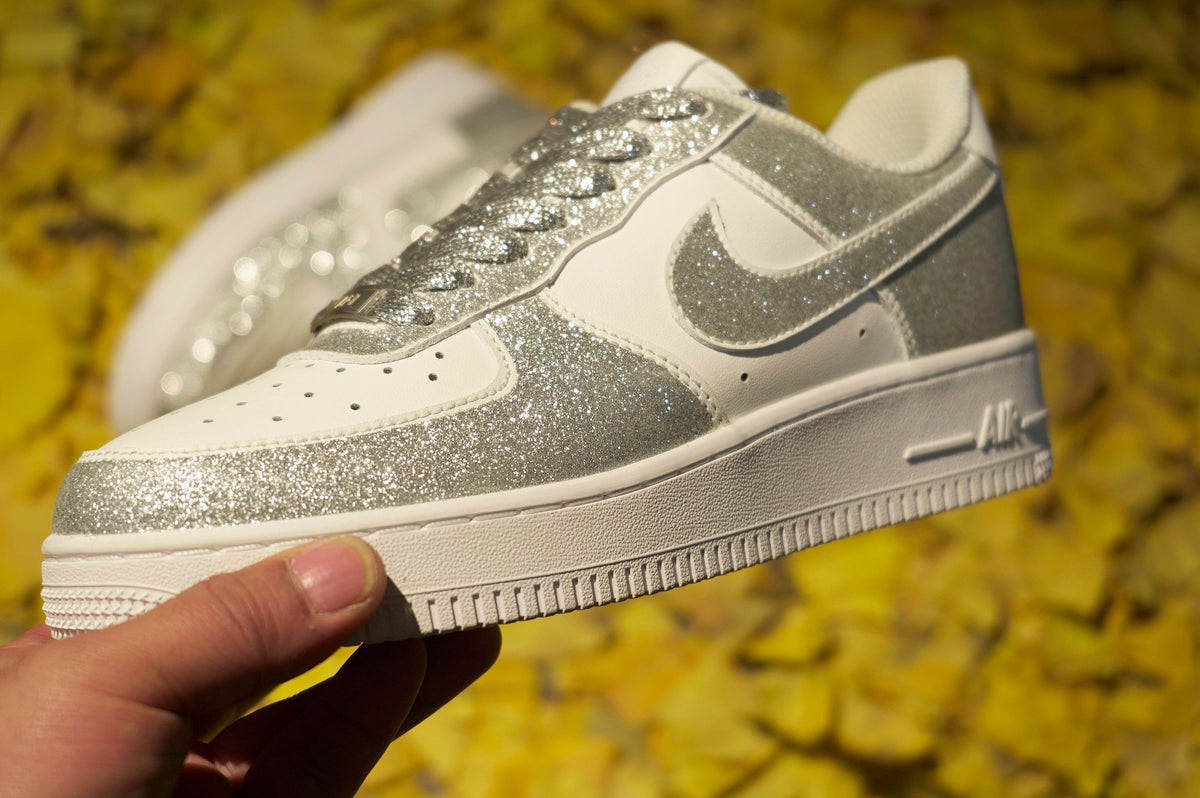 Silver Glitter Custom Air Force 1 – customasurprise