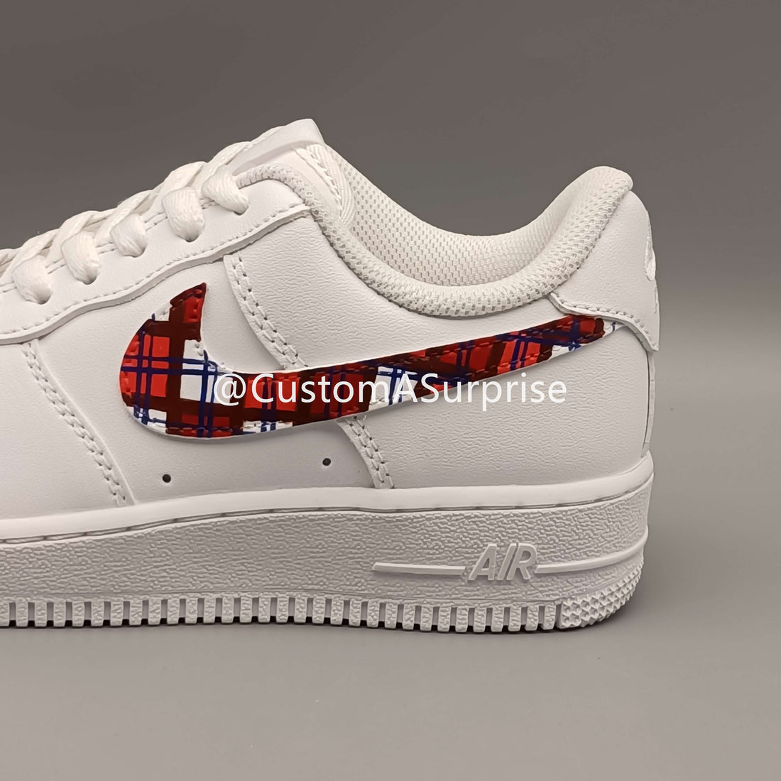 Custom Air Force 1 Red Checkerboard – customasurprise